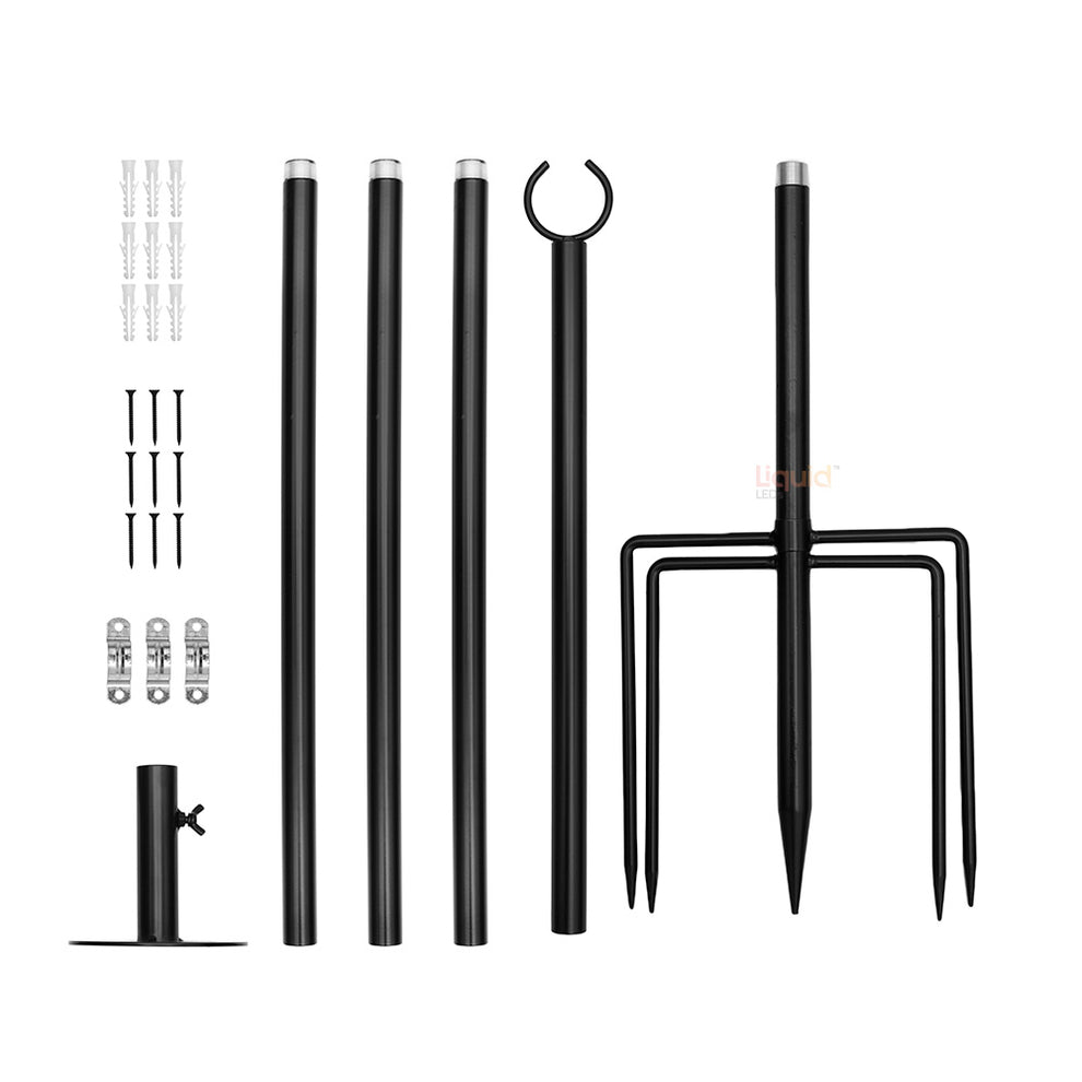 Heavy- Duty Festoon String Light Poles Outdoor | LiquidLEDs Lighting ...